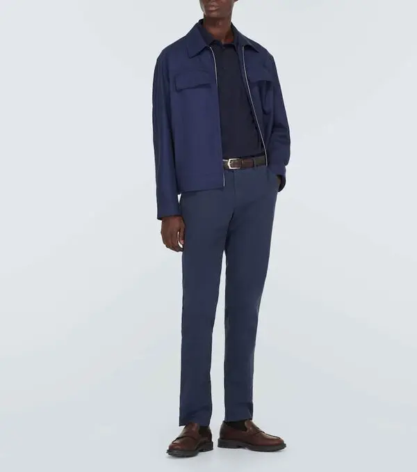 Loro Piana Cotton Polo Shirt - Blue