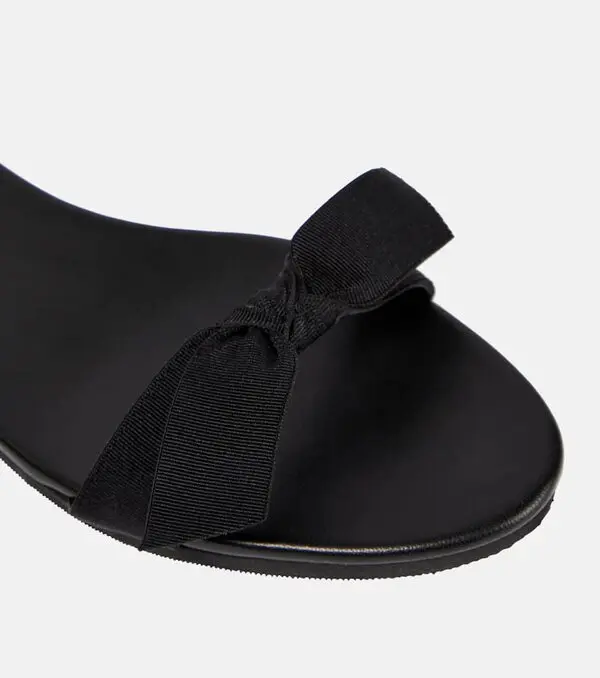 THE ROW Bow Leather Slingback Sandals