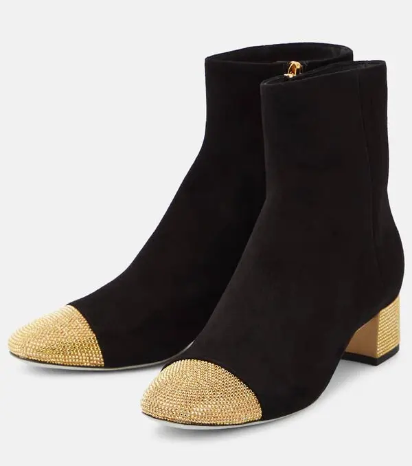 Rene Caovilla Embellished Ankle Boots