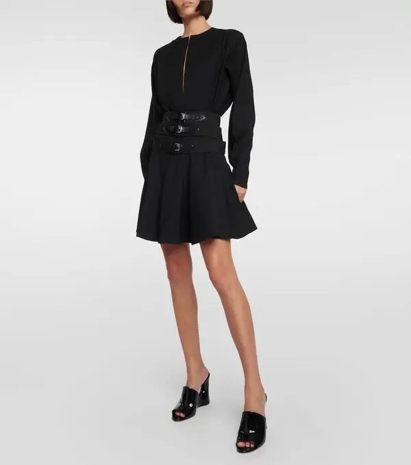 Alaïa Belted Wool Minidress