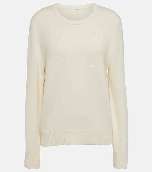 Co Cashmere Crewneck Sweater - White