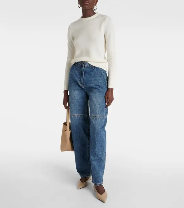 Co Cashmere Crewneck Sweater - White