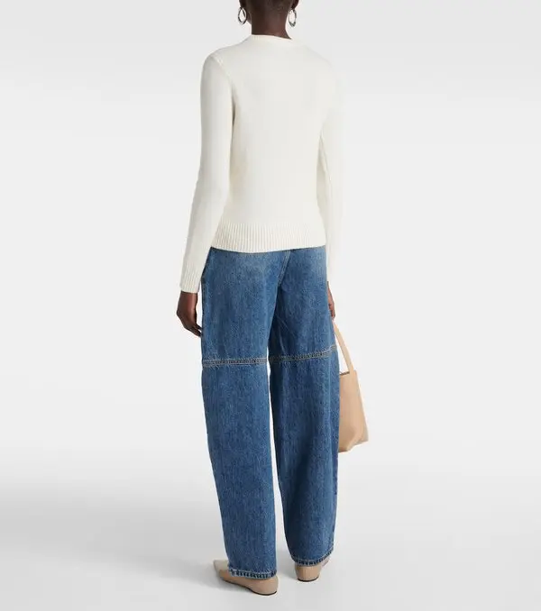 Co Cashmere Crewneck Sweater - White