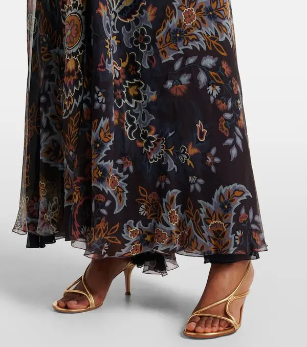 GIANVITO ROSSI Metallic Leather Sandals