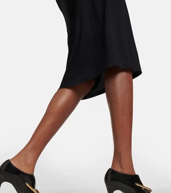 JIL SANDER Fitted Jersey Midi Dress