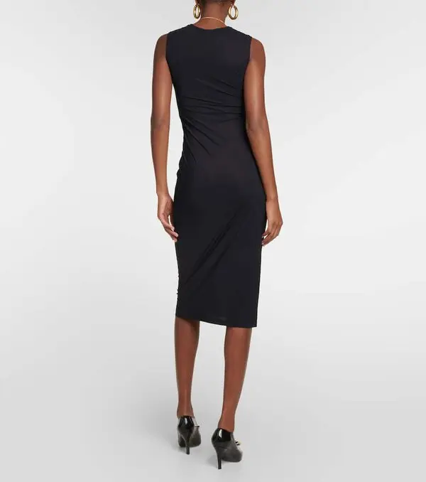 JIL SANDER Fitted Jersey Midi Dress