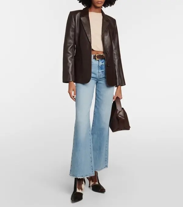 FRAME Le Jane High-rise Wide-leg Jeans - Blue