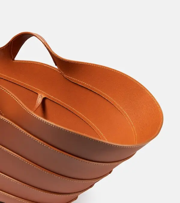 Alaïa Khaima Medium Leather Tote Bag - Brown