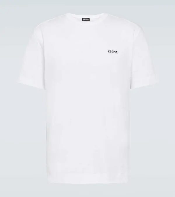 Zegna Logo Cotton Jersey T-shirt