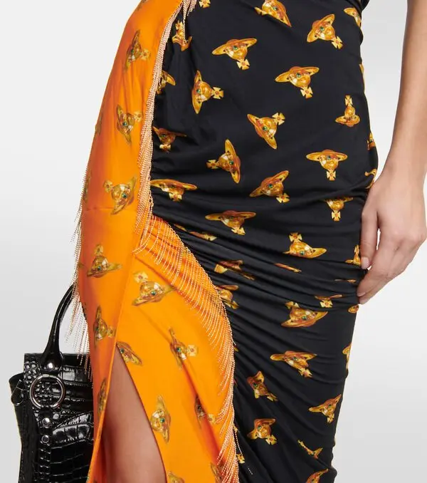 VIVIENNE WESTWOOD Printed One-shoulder Dress