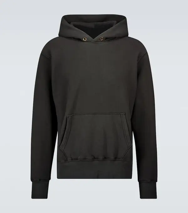 LES TIEN Cropped Hooded Sweatshirt - Black