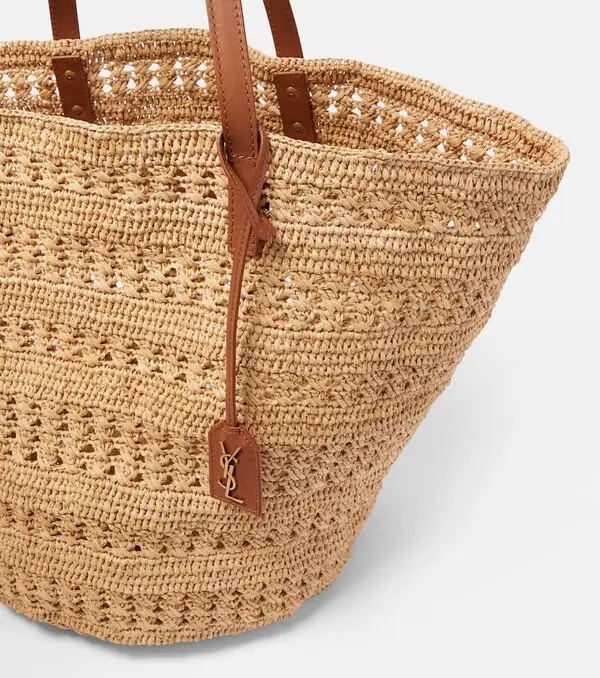 Saint Laurent Panier Medium Raffia Basket Bag
