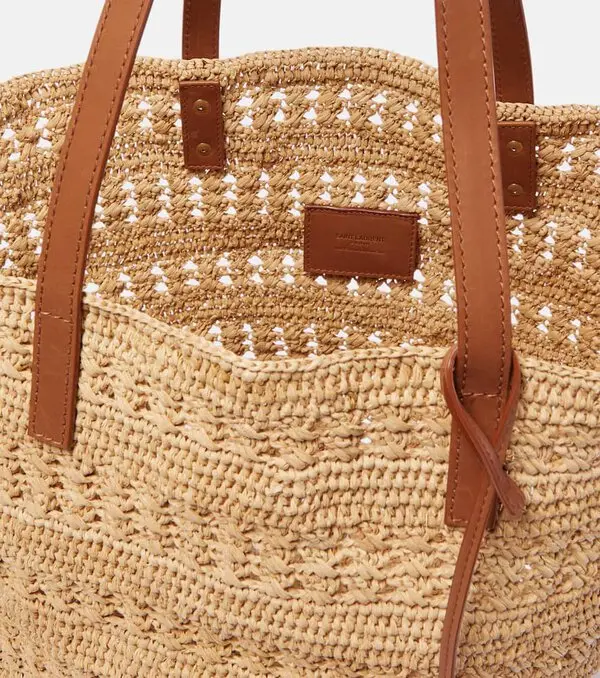 Saint Laurent Panier Medium Raffia Basket Bag