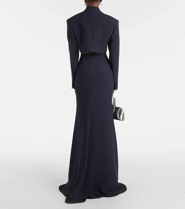Valentino Garavani Crepe Couture Cropped Blazer