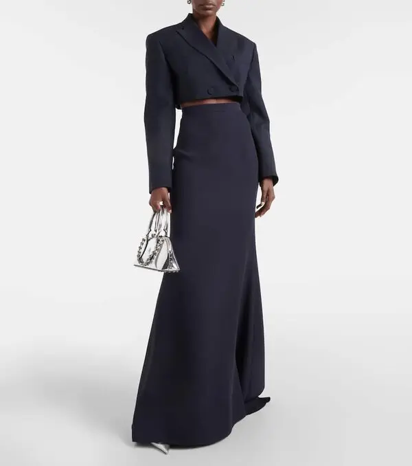 Valentino Garavani Crepe Couture Cropped Blazer