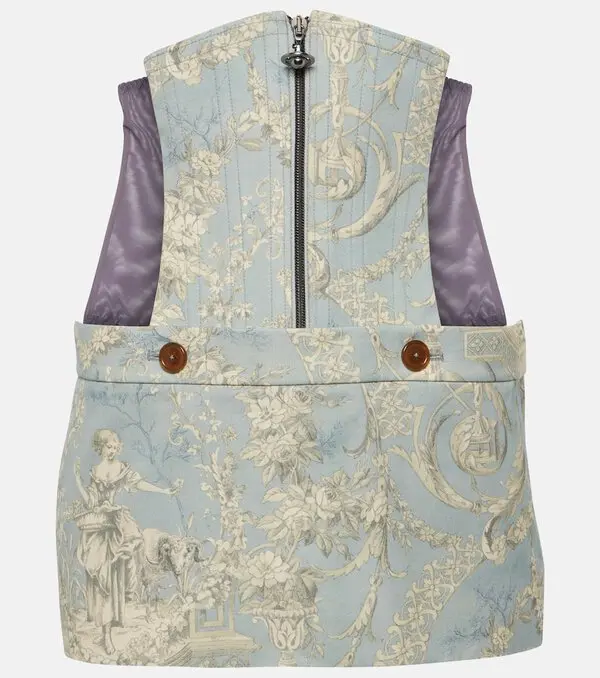 VIVIENNE WESTWOOD Foam Corset Cotton Miniskirt - Blue