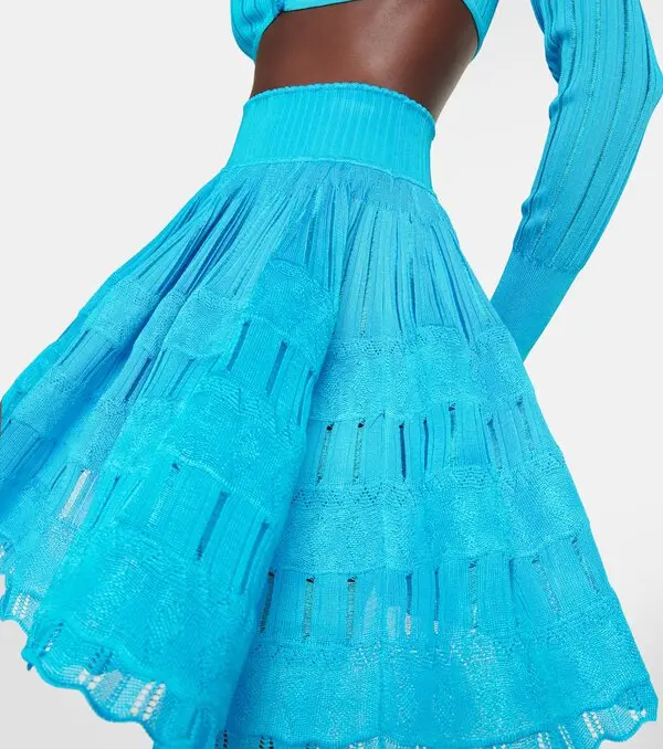 Alaïa Crinoline Miniskirt - Blue