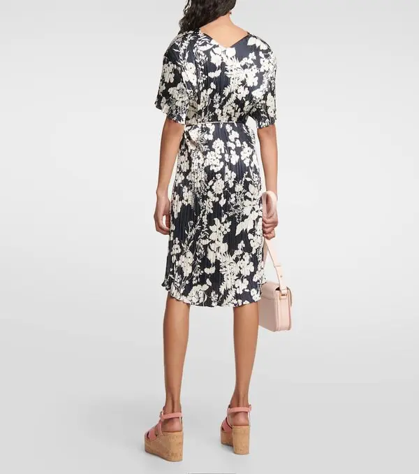 Vince V-neck Floral Mini Dress