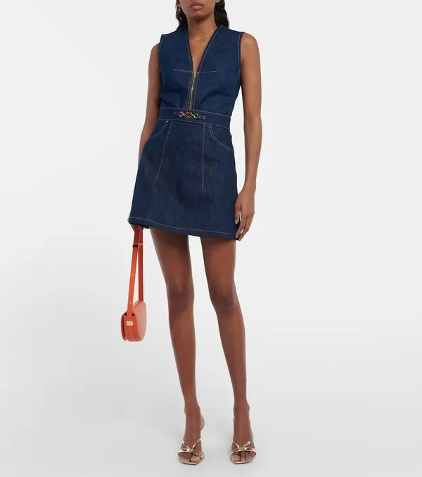 PATOU High-rise Denim Miniskirt