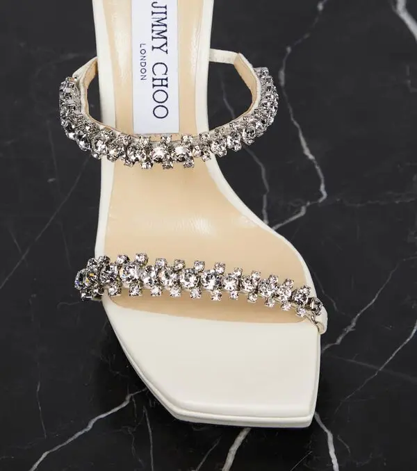 JIMMY CHOO Bing 105 Crystal-embellished Leather Sandals