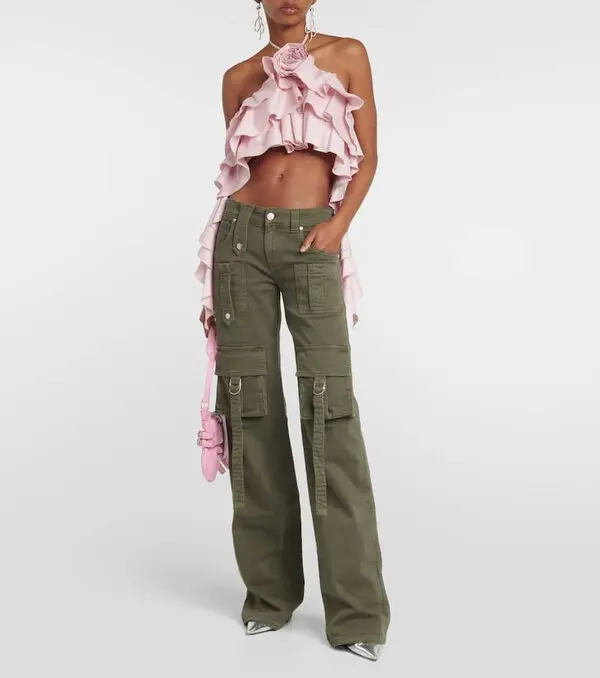 Blumarine Low-rise Denim Cargo Pants