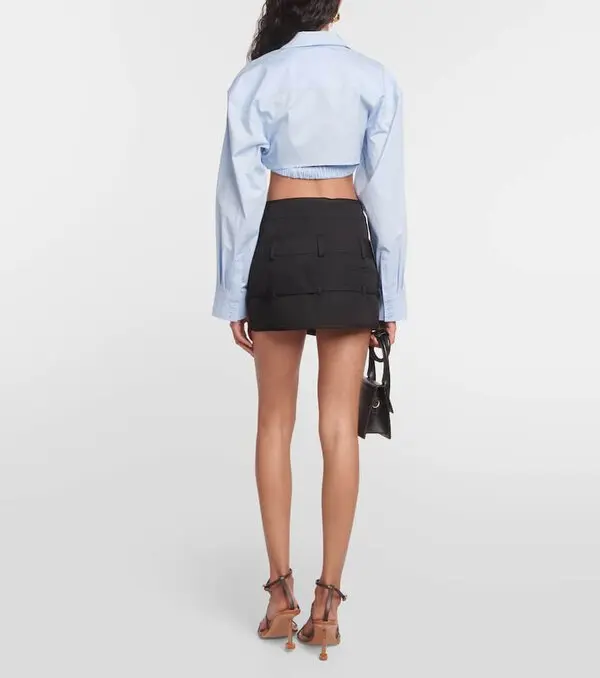 Jacquemus La Chemise Bahia Cropped Top - Blue