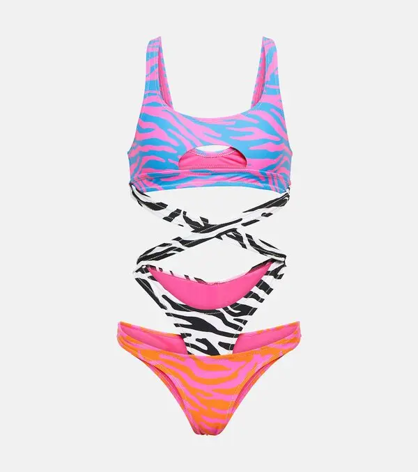REINA OLGA Theresa Animal Print Swimsuit - Multicoloured