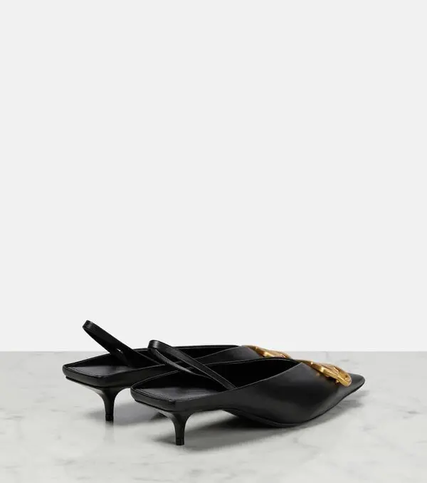Balenciaga Square Knife Bb Slingback Mules
