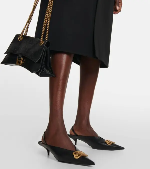 Balenciaga Square Knife Bb Slingback Mules