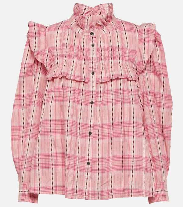 MARANT ETOILE Idety Checked Blouse