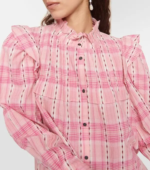 MARANT ETOILE Idety Checked Blouse