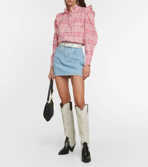 MARANT ETOILE Idety Checked Blouse