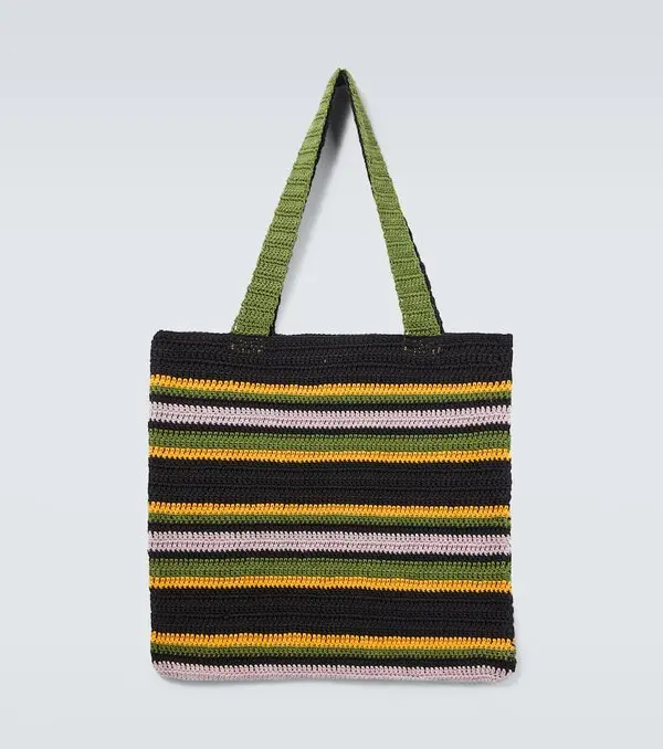 BODE Harbor Stripe Crochet Tote Bag - Multicoloured