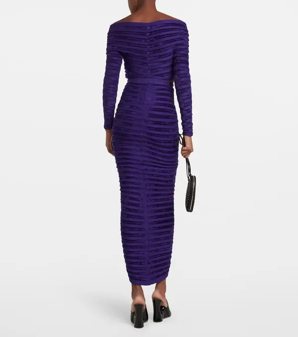 Alaïa Ruched Midi Skirt