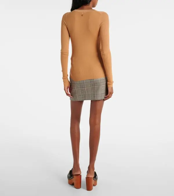 Chloé Ribbed-knit Wool Henley Shirt