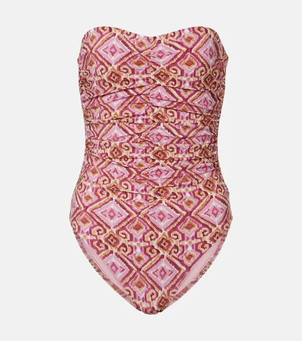 KARLA COLLETTO Ruched Strapless One-piece Swimsuit - Pink