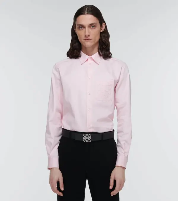 Loewe Anagram Reversible Leather Belt - Black