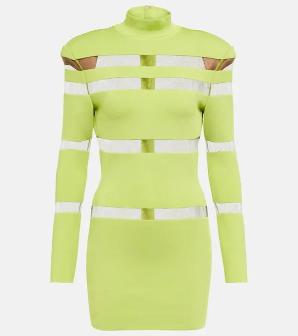 Balmain Mesh-paneled Minidress