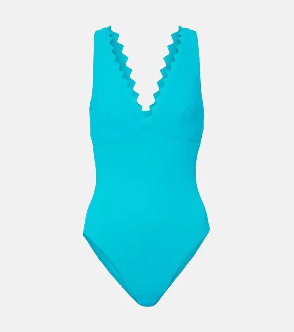 KARLA COLLETTO Ines Scalloped One-piece Swimsuit - Blue