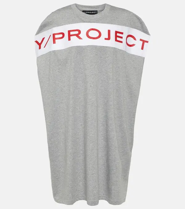 Y/project Logo Cotton Jersey Minidress