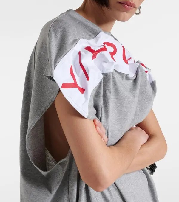 Y/project Logo Cotton Jersey Minidress