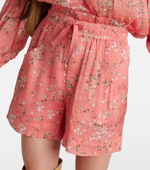 Isabel Marant Étoile Ceyane Floral Cotton And Silk Shorts