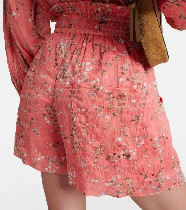 Isabel Marant Étoile Ceyane Floral Cotton And Silk Shorts