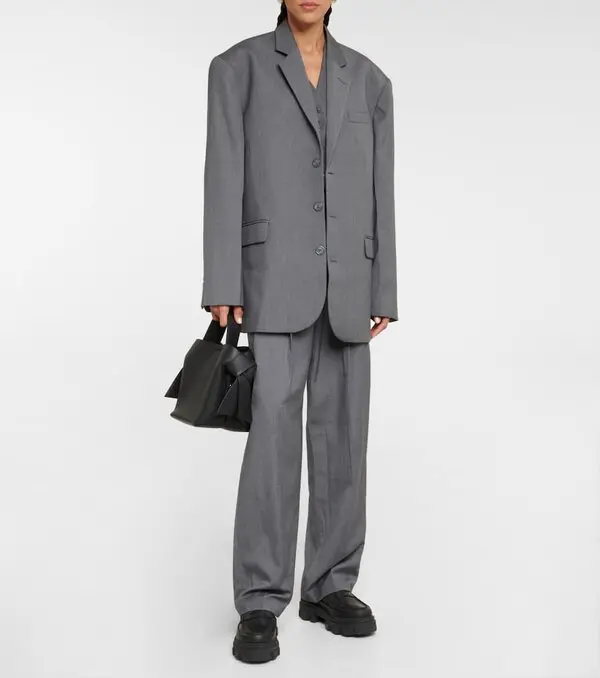 THE FRANKIE SHOP Gelso Oversized Blazer - Grey