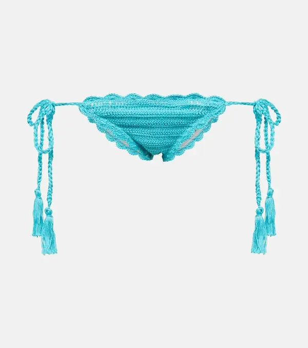 Anna Kosturova Crochet Bikini Bottom - Blue