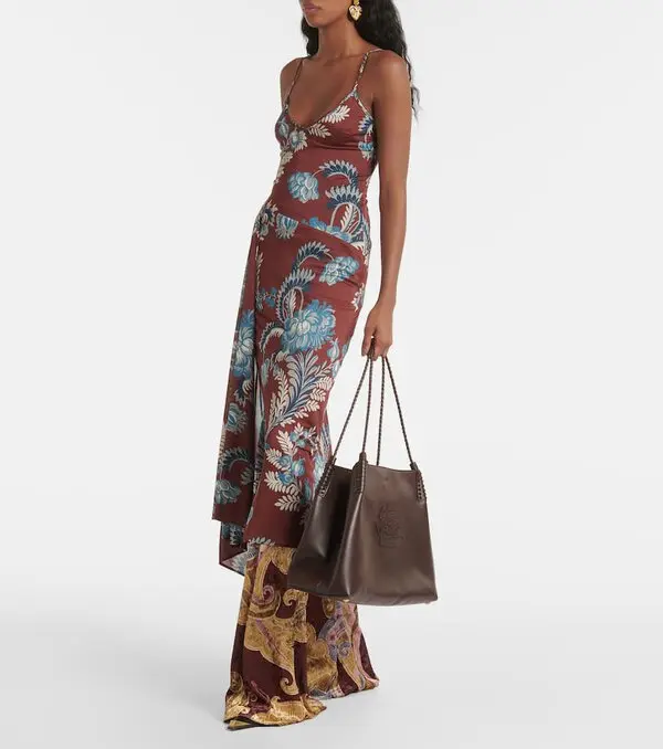 Etro Libra Medium Leather Tote Bag