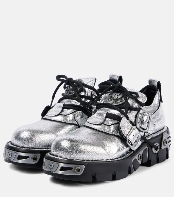 Rabanne Embellished Leather Lace-up Boots