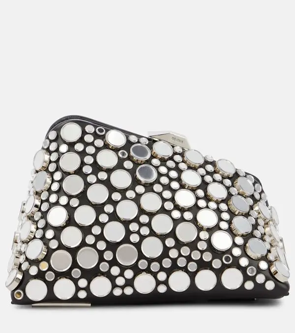 Attico Midnight Mini Studded Leather Clutch - Multicoloured