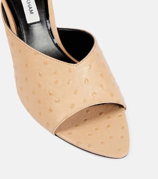 Victoria Beckham Leather Mules With Open Toe