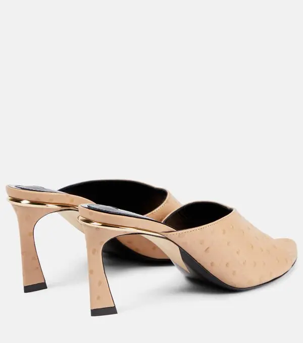 Victoria Beckham Leather Mules With Open Toe